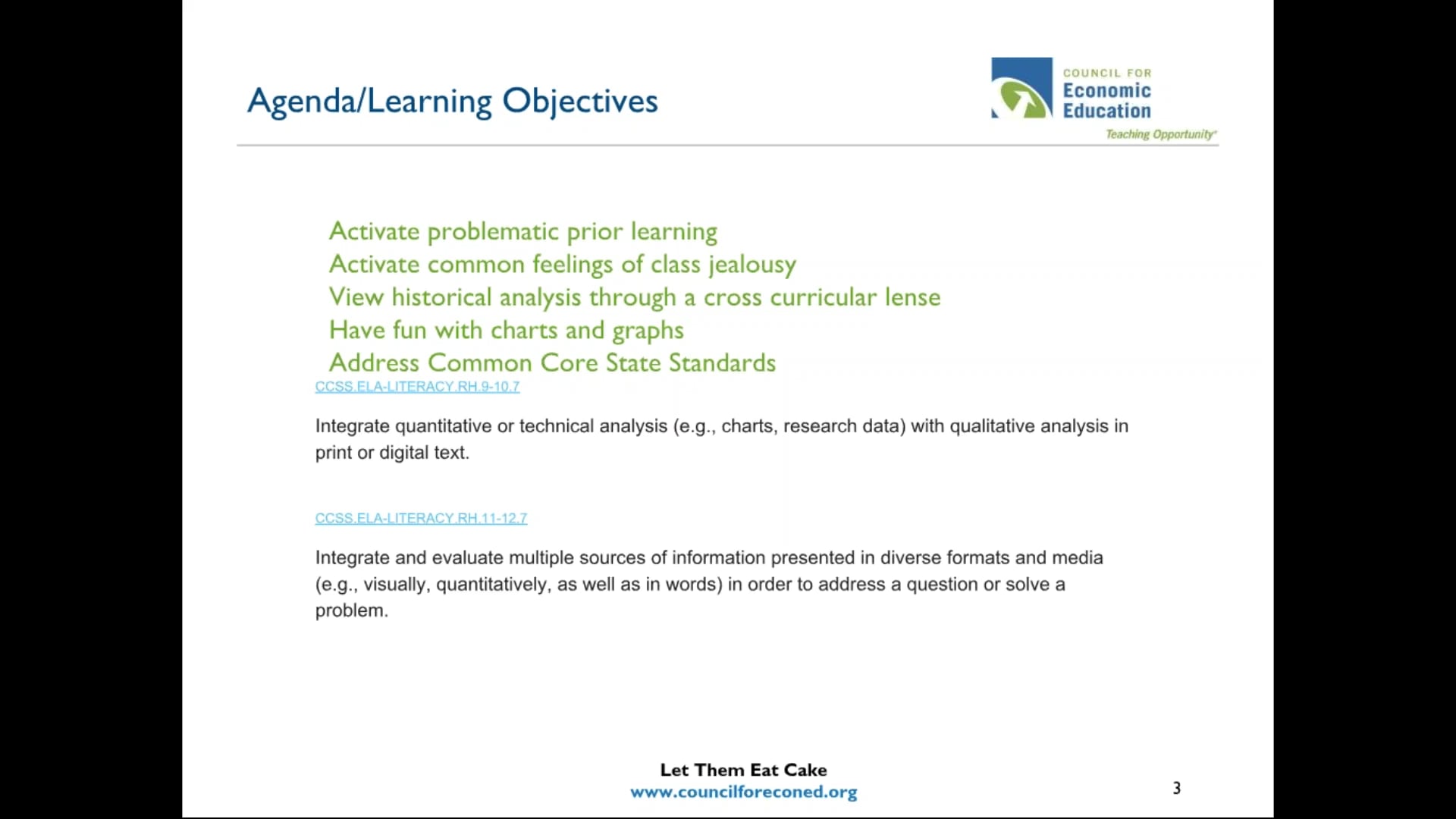 Let Them Eat Cake: Economics and the French Revolution - EconEdLink